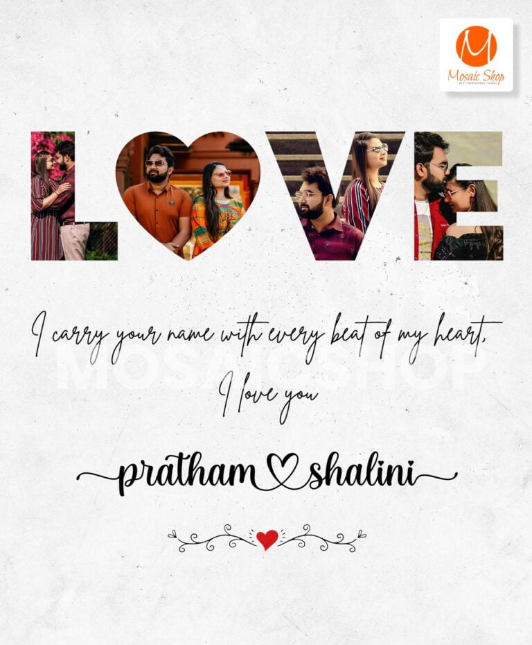 Personalised Couple LOVE Portrait | Special for Anniversary, Valentine ...